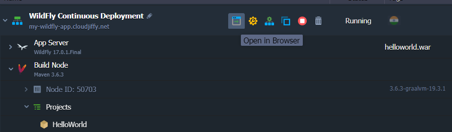 Install Wildfly Continuous Deployment Application Server At One Click Cloudjiffy 9993